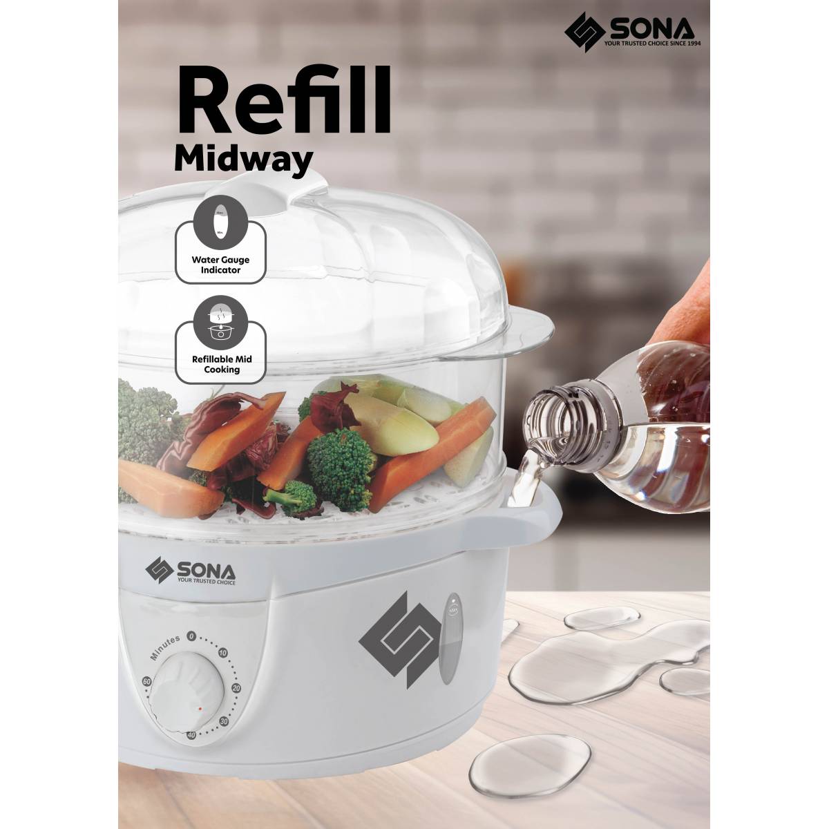 SONA Electric Steamer SSR 2046