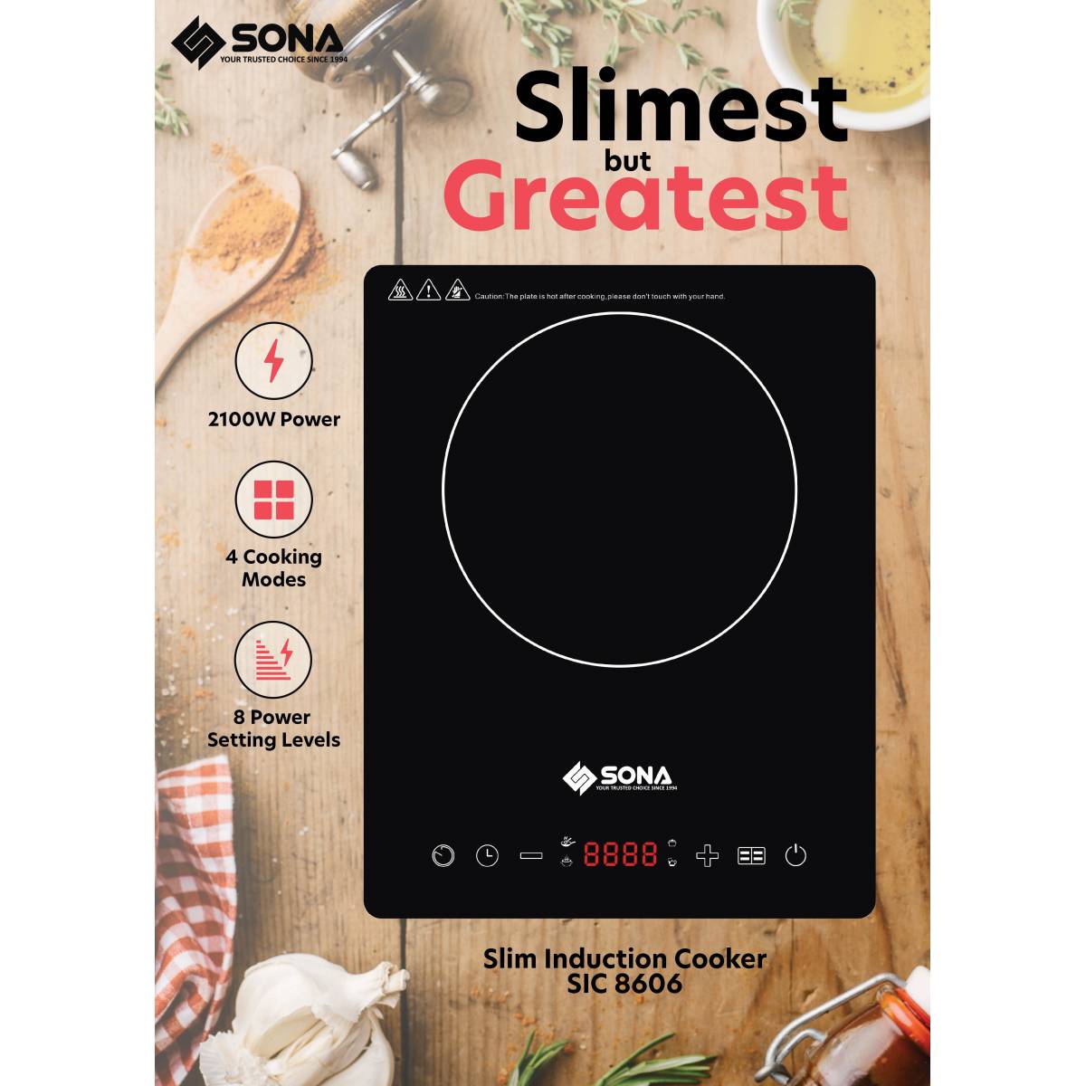 SONA Slim Induction Cooker SIC 8606